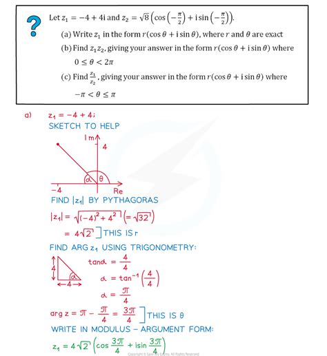 Cie A Level Maths Pure 3复习笔记8 2 3 Modulus And Argument 翰林国际教育