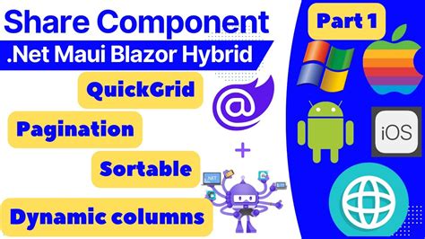 Shared Component In Net Maui Blazor Hybrid App Quickgrid Youtube
