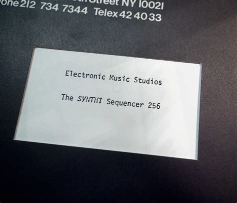 MATRIXSYNTH EMS Synthi Sequencer 256 Genuine Technical Documentation