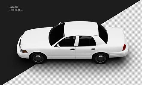 premium psd realistic isolated matte white classic city sedan car