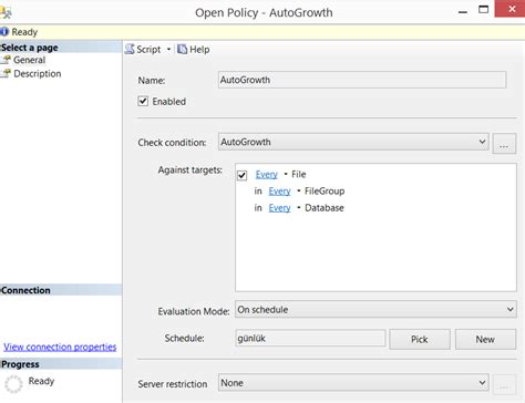 Policy Based Managementcheck Autogrowth Of Database Files Data File Facet Database Tutorials