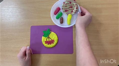 Художньо естетична діяльність Ліплення Середній дошкільний вік Грона калини Youtube