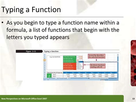 Tutorial Excel Working With Formulas And Functions Ppt