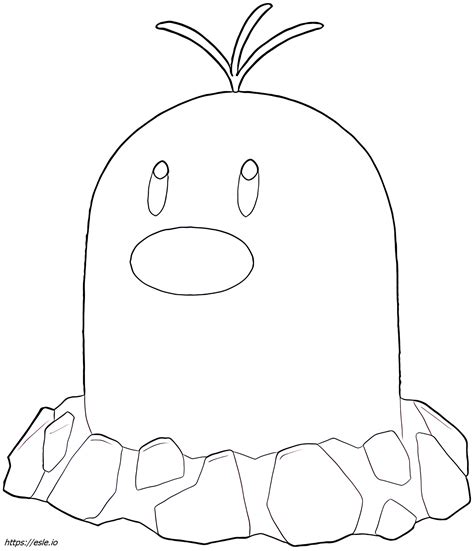 Diglett Alola Pokémon Coloring Page