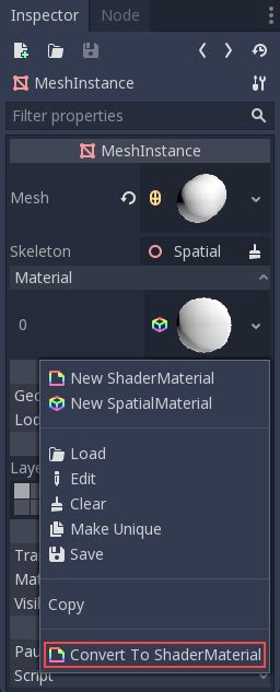 Shader Materials — Godot Engine 35 Documentation In English