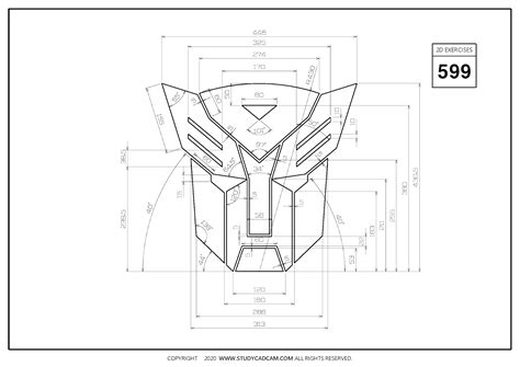 2D CAD EXERCISES 599 STUDYCADCAM Isometric Drawing Exercises Autocad Isometric Drawing