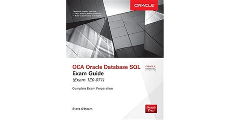 Oca Oracle Database Sql Exam Guide Exam 1z0 071 By Steve Ohearn