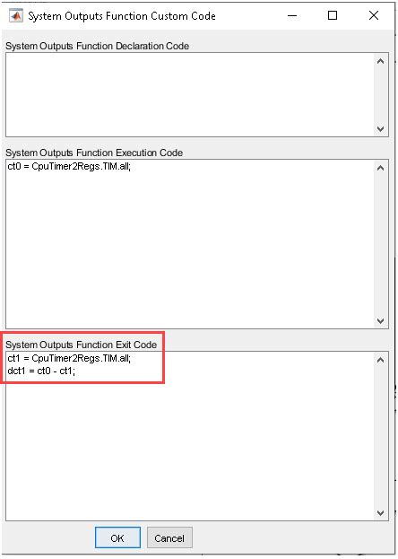 Measuring Code Execution Time On Ti C2000 Using Custom Code Blocks Matlab And Simulink