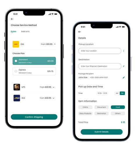 A Courier Shipping Application Ui Design Behance
