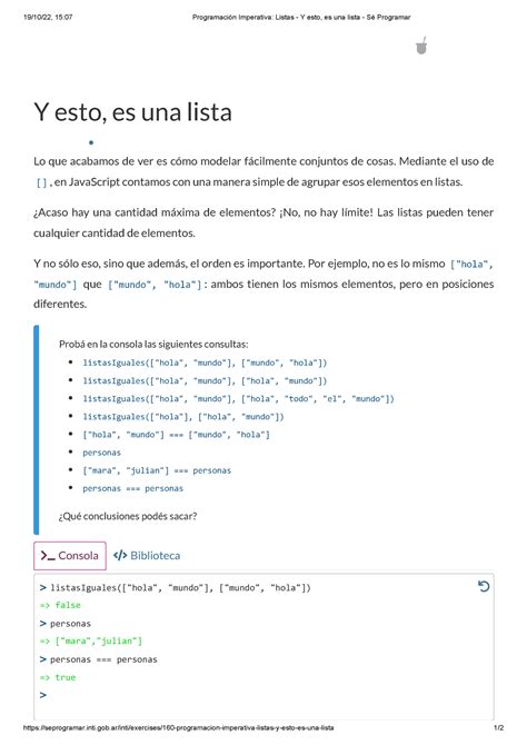 Programación Imperativa Listas 002 Y Esto Es Una Lista Sé Programación Imperativa Listas 002 Y Esto Es Una Lista Sé