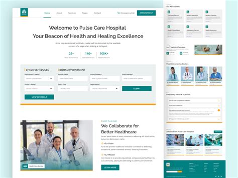 Hospital Website Landing Page Figma