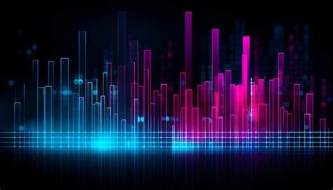 Premium Ai Image Data Visualization Neon Abstract Background