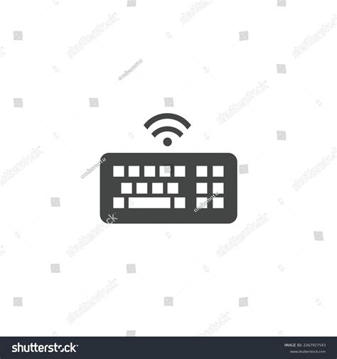 Wireless Keyboard Icon Black White Vector Stock Vector Royalty Free 2267927543 Shutterstock
