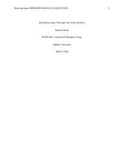 Patho Case Study Cardiovascular Module Assignment Case Study Analysis Pathophysiology Docx