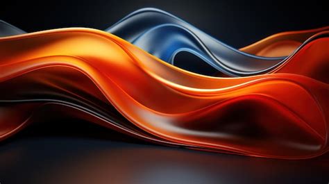 Premium Ai Image 3d Abstract Waves Forming A Fluid And Dynamic Background