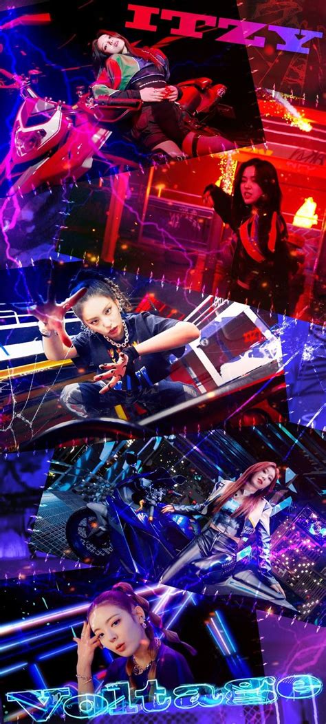 Itzy Members Collage Wallpaper