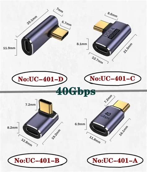 40Gbps USB 4 Type C Female To USB4 Female Coupler USB C Adapter Connector Type C Device