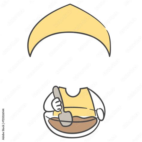 반죽을 만드는 캐릭터 얼굴 합성용 일러스트 Stock Vector Adobe Stock