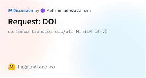 Sentence Transformers All MiniLM L V Request DOI