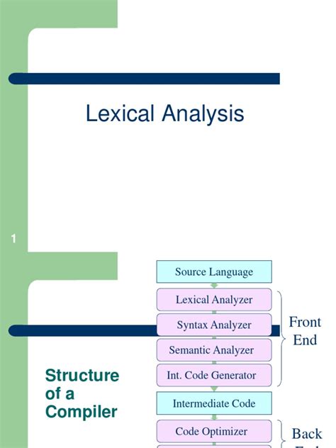 Lexical Analysis Pdf Parsing Implementation