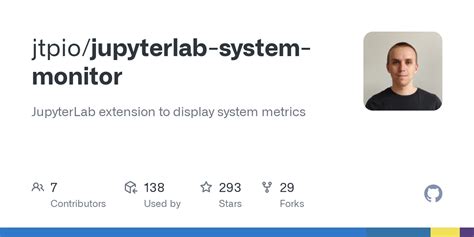 GitHub Jtpio Jupyterlab System Monitor JupyterLab Extension To