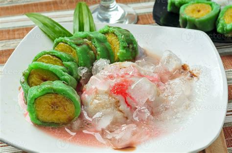 Es Pisang Ijo Traditional Dessert From Makassar South Sulawesi