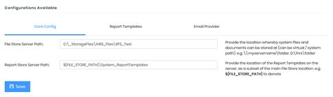 Settings System Configurations
