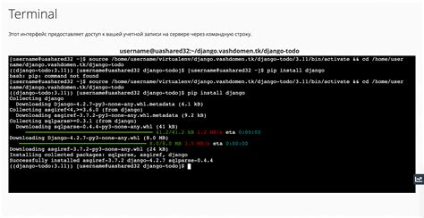 Как установить проект на Pythondjango в Cpanel Hostiq Wiki