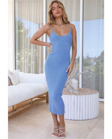 Blue Knit Dresses For The Spring Season The Mantra Collective