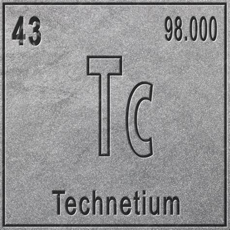 Premium Photo Technetium Chemical Element Sign With Atomic Number And Atomic Weight Periodic