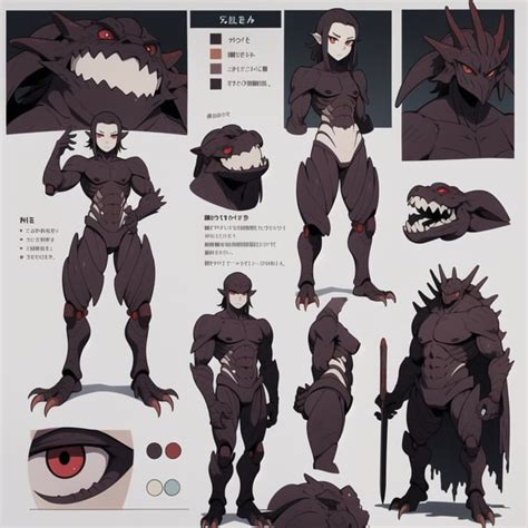 Character Sheet Monster Human Image Created By User
