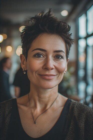 30 Best Haircuts For Women Over 50 Espresso Edgy Spiky Pixie
