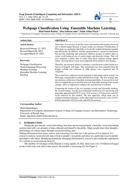 Pdf Webpage Classification Using Ensemble Machine Learning
