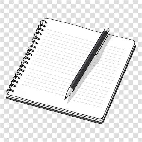 PNG A Notepad Pen Paper Diary Premium AI Generated PSD