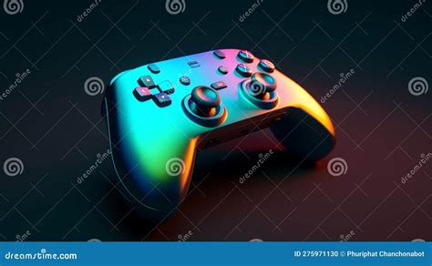 Gaming Controller In Trending Color Palette With Generative AI Stock Illustration Illustration