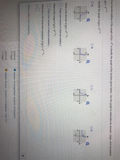 Solved Use Transformations Of The Graph Of Fx 4 To