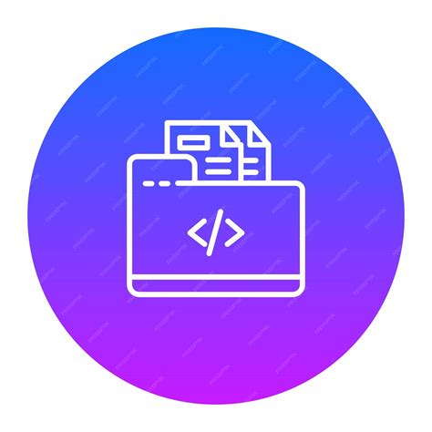 Premium Vector Coding Folder Icon