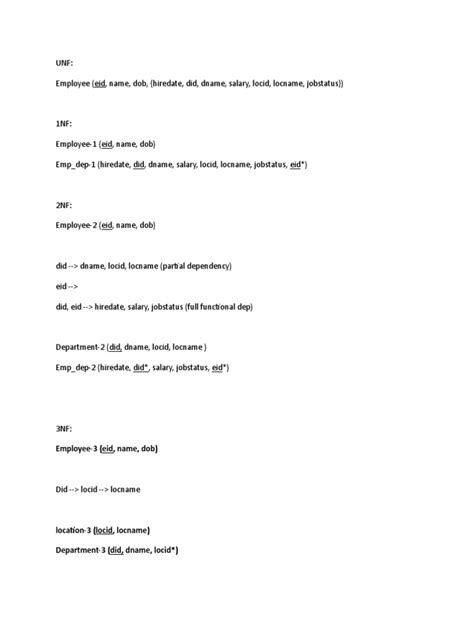 Database Normalization Steps Pdf Teaching Methods And Materials