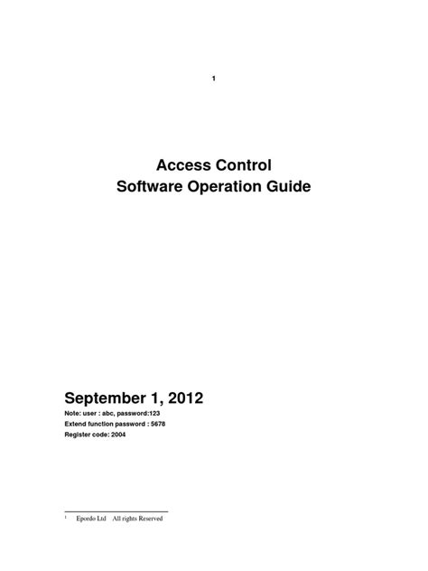 software manual pdf access control microsoft windows