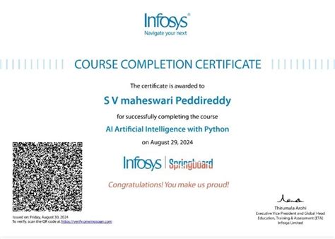 Maheswaridevi Peddireddy On Linkedin Ai Python Certification