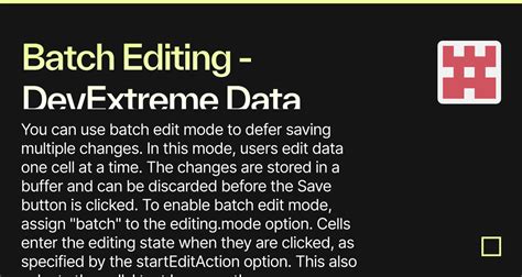 Batch Editing Devextreme Data Grid Forked Codesandbox