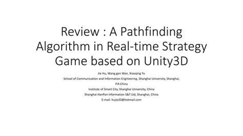 Paper Review A Pathfinding Algorithm In Real Time Strategy Game Based