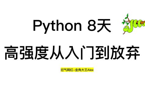 Python 8天高强度从入门到放弃 网红py讲师2020新作 哔哩哔哩 Bilibili