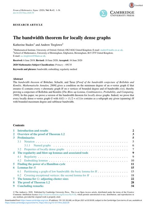 Pdf The Bandwidth Theorem For Locally Dense Graphs
