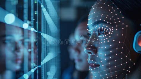 A Group Of Individuals Using Facial Recognition To Access A Secure Server Room In A Financial