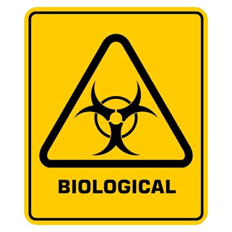 Premium Vector Caution Biological Hazard Sign Vector