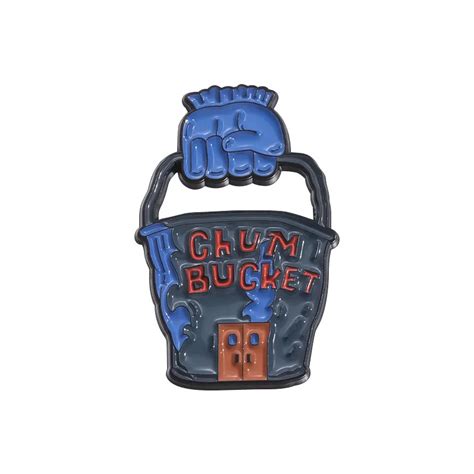 Enamel Pin Chum Bucket Restaurant Spongebob Nufsed Sticker