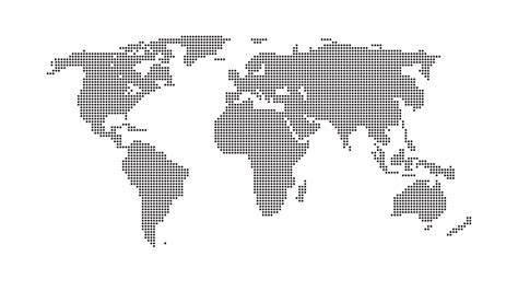World Map Of Round Dots Vector Illustration 15882412 Vector Art At