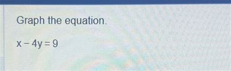 Graph The Equation X Y Chegg Com