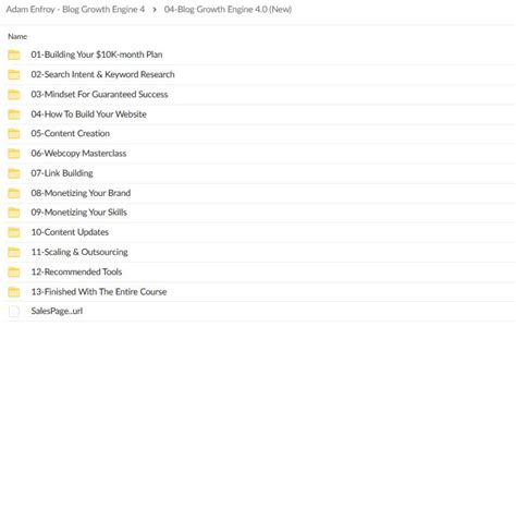 Blog Growth Engine 4 By Adam Enfroy Courses Leaks